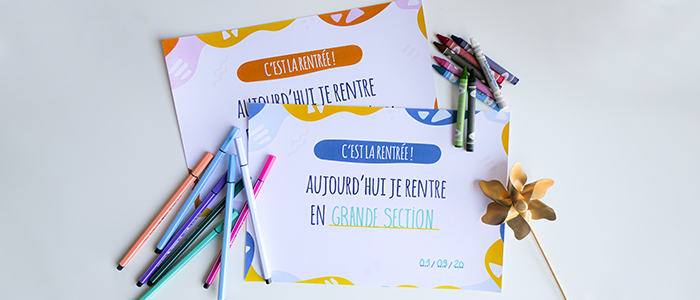 Affiche personnalisée "Ma rentrée scolaire"